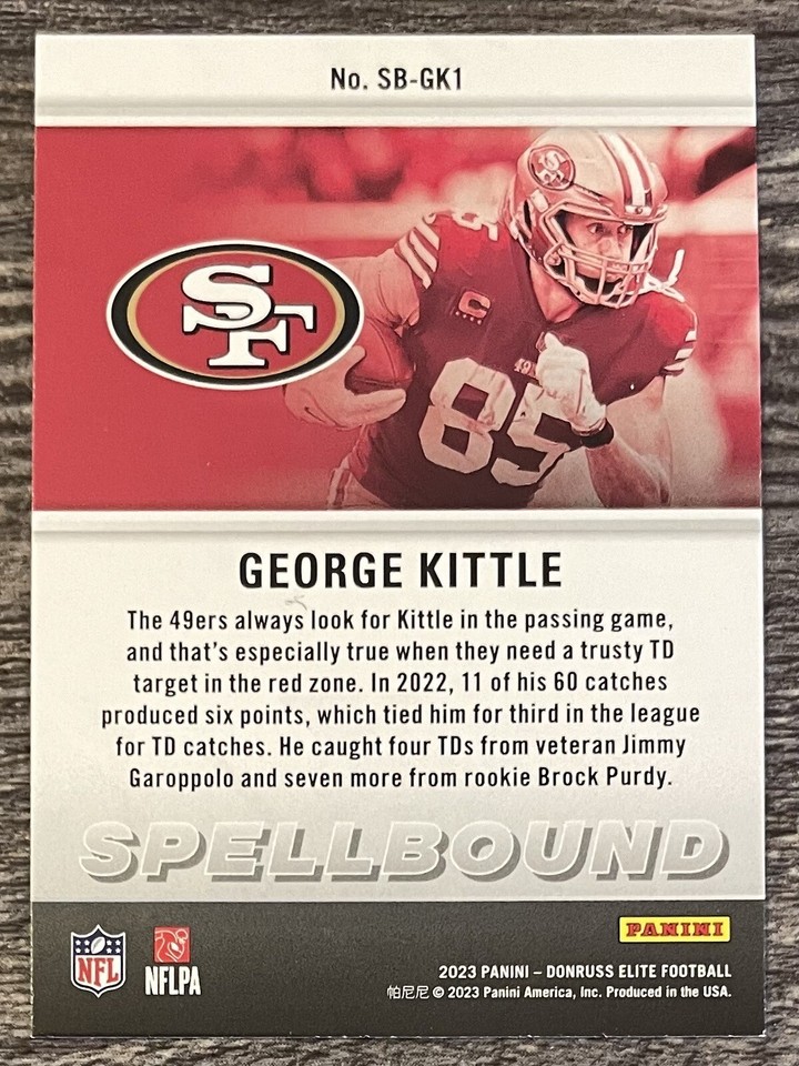2023 Donruss Elite George Kittle Green Spellbound “K” #SB-GK-1 49ers | eBay