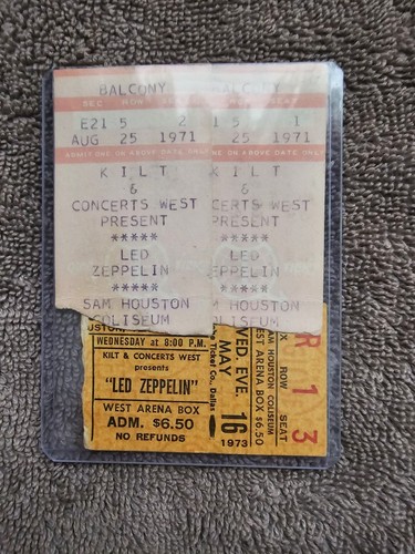 LED ZEPPELIN TICKETS (2) 1971 LED ZEPPELIN 4 (1) 1973 HOUSES OF THE ...