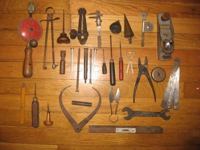 ANTIQUE TOOL SET COLLECTION & WOOD TOOL CHEST WOW! LOTS OF TOOLS ! | eBay