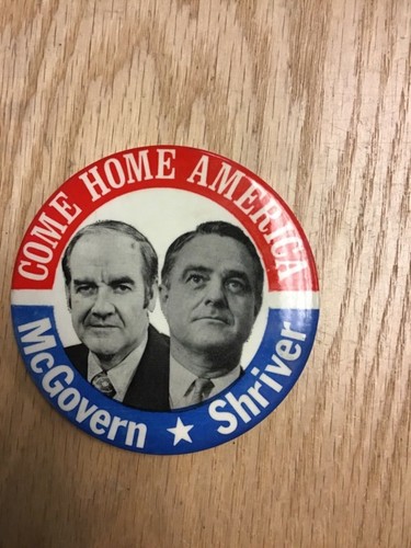 Vintage McGovern & Shriver Presidential 4 Inch Pin | eBay