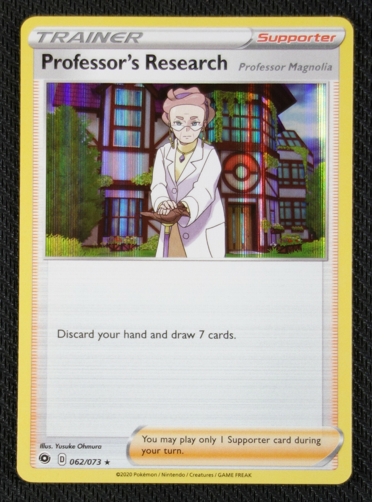 Pokemon Card Professor's Research Magnolia 062/073 Holo Champion's Path ...
