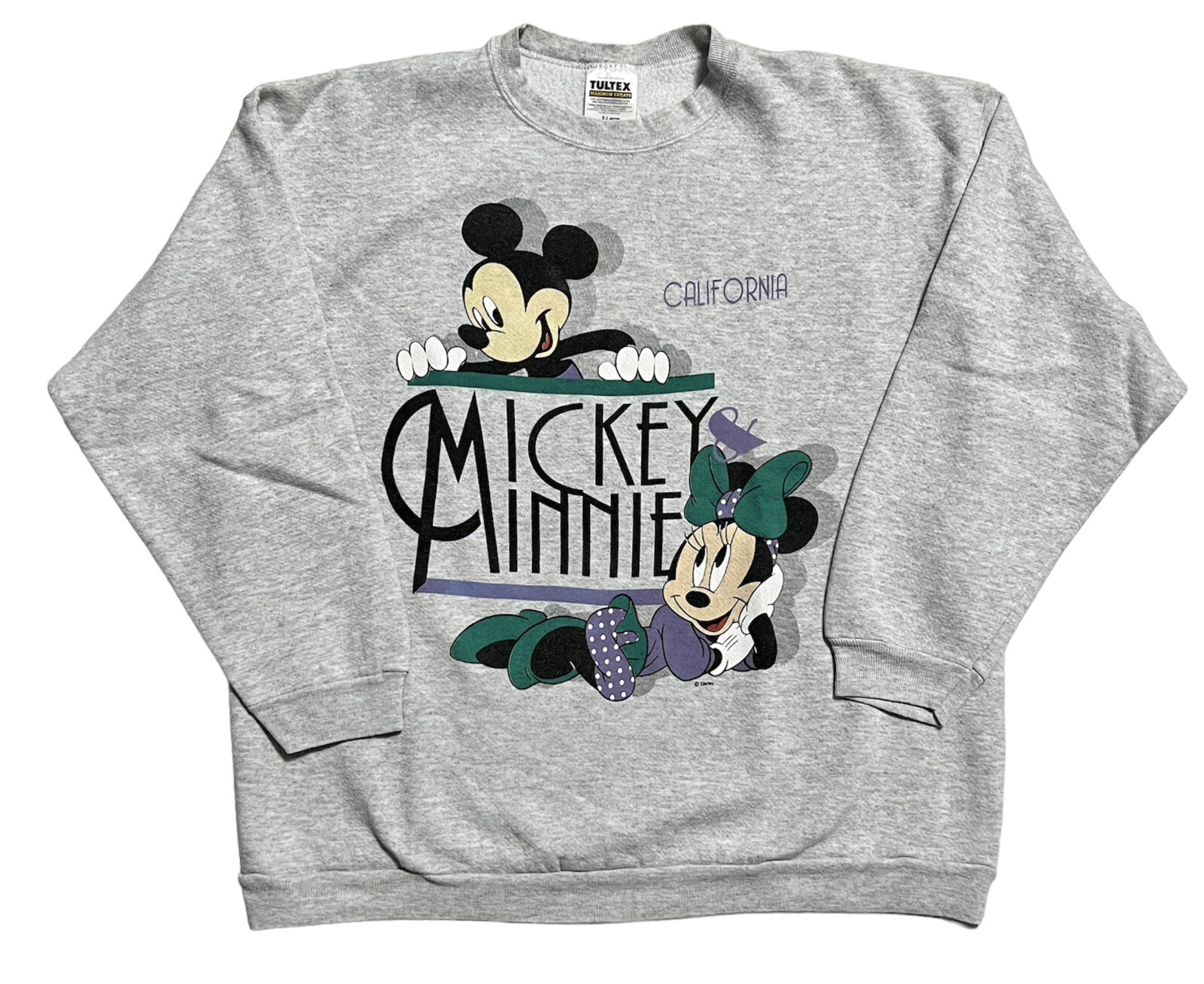 Vintage Gray Mickey And Minnie Mouse California Sweat… - Gem
