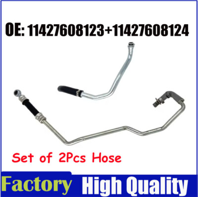 Set of 2 Turbocharger Oil Supply Pipe For BMW F20 F30 114i 116i 118i ...