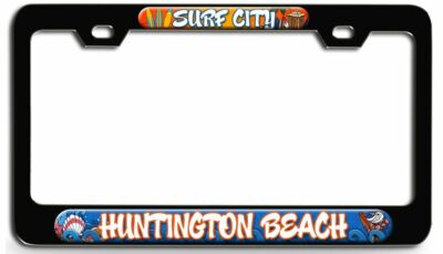 SURF CITY HUNTINGTON BEACH Surfing Steel License Plate Frame | eBay