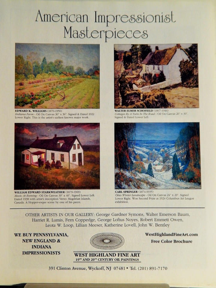 BERNARD COREY / CARL SPRINGER ART PIECES ORIG VTG 2005 ADVERTISEMENT ...