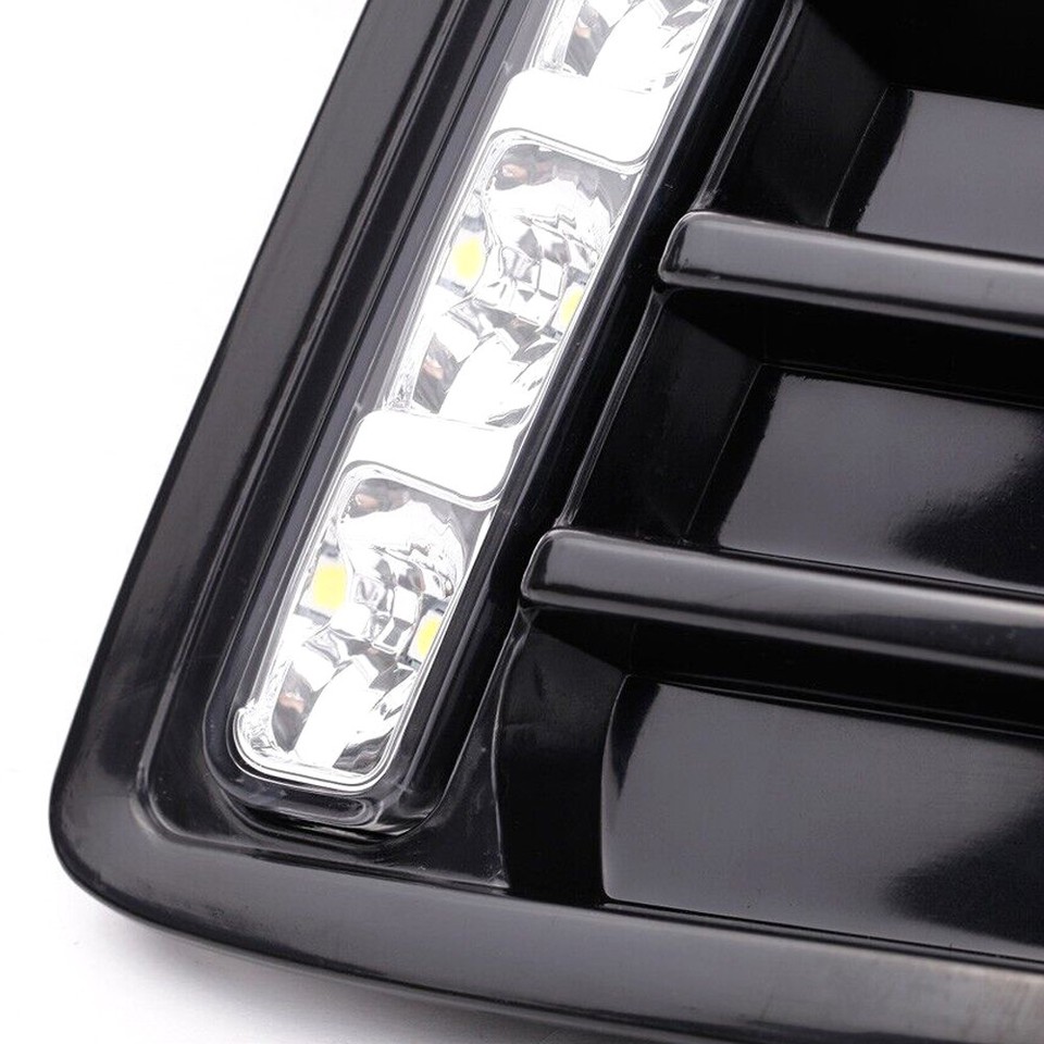 For Ford Focus 2011-2014 Front Bumper Grille LED DRL Daytime Running ...