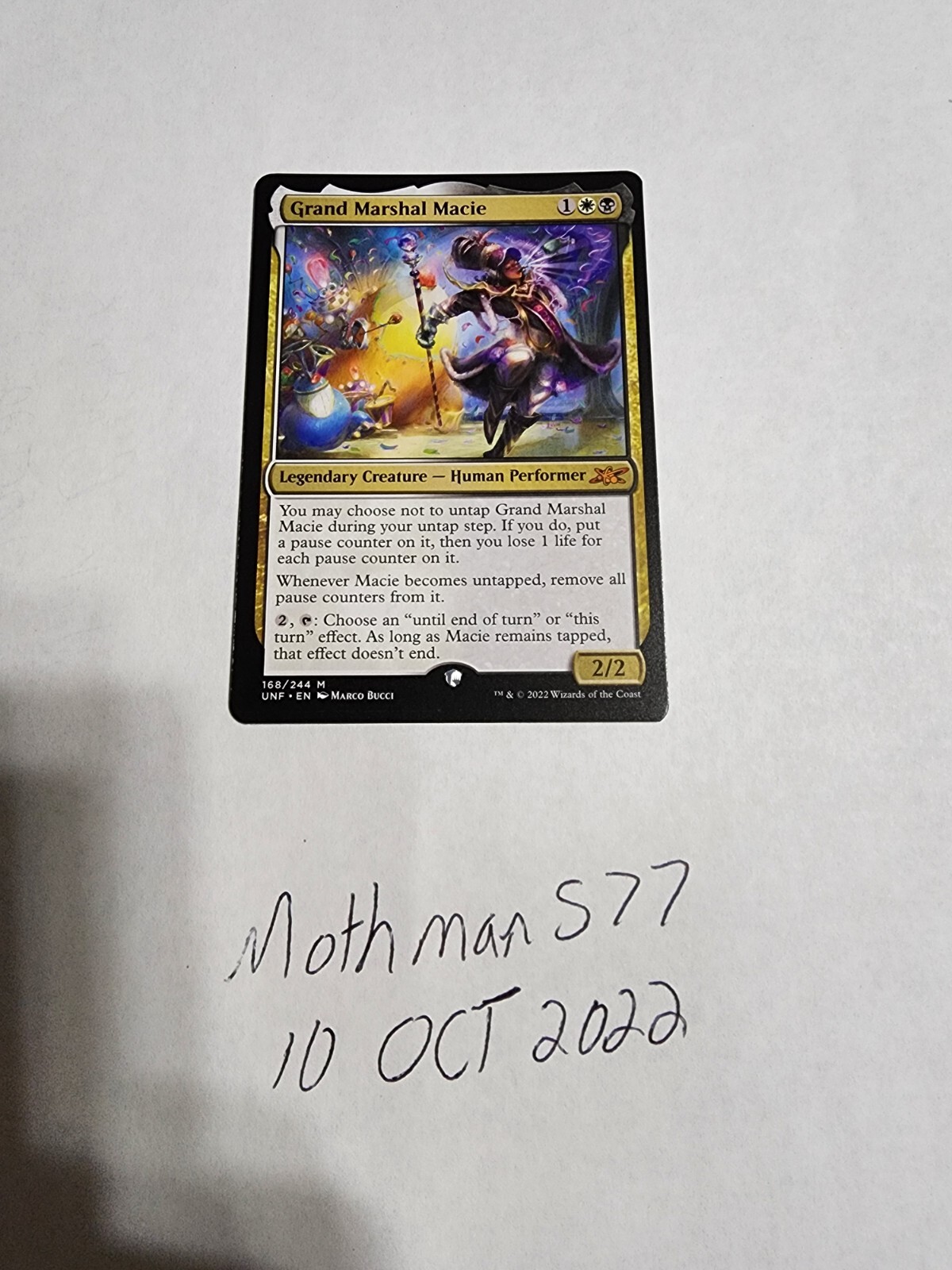 MTG Grand Marshal Macie Unfinity 168/244 Regular Mythic Magic the ...