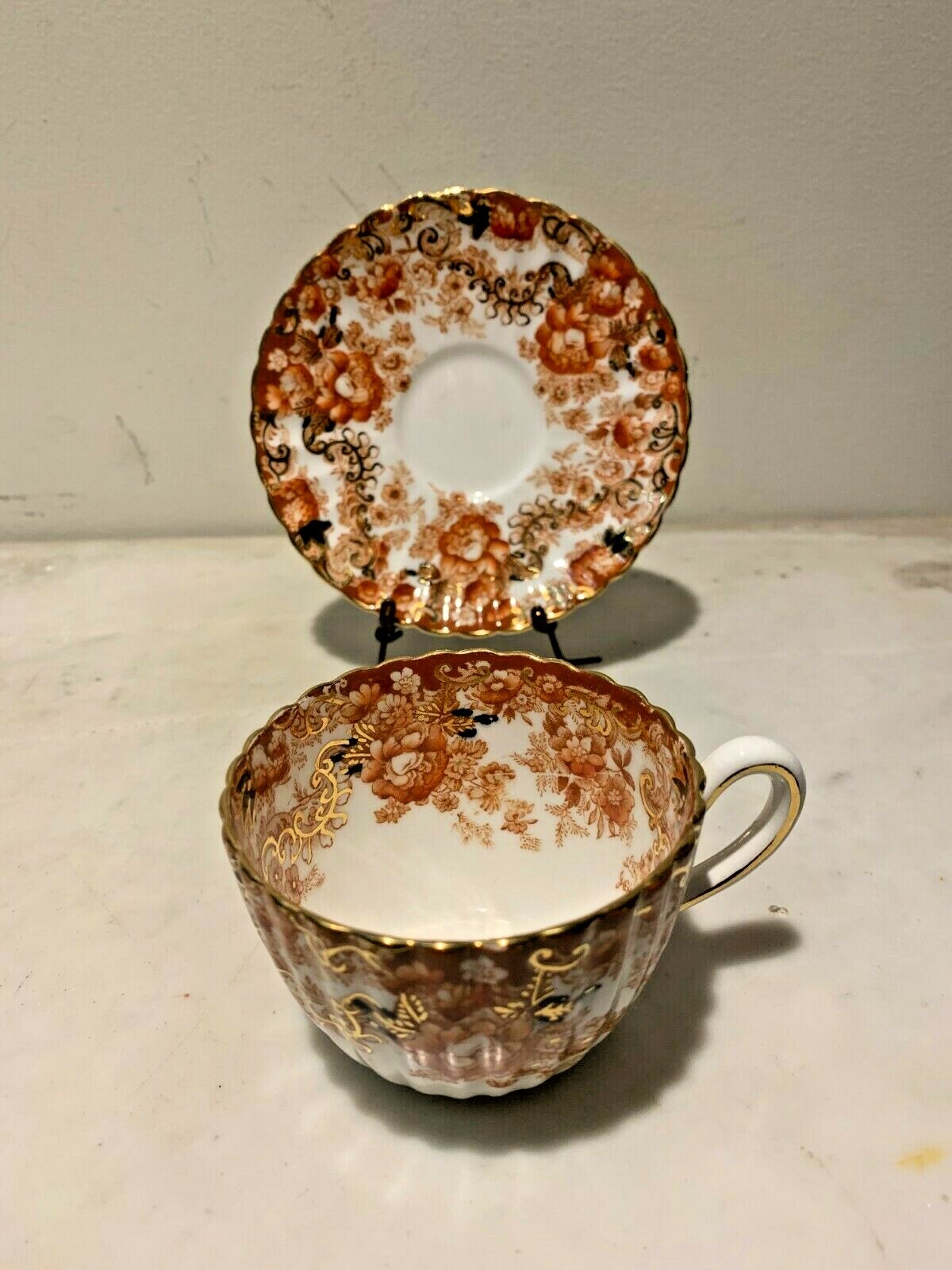 Radfords Fenton Victorian - Tea Cup & Saucer Hand Painted Rose Floral ...