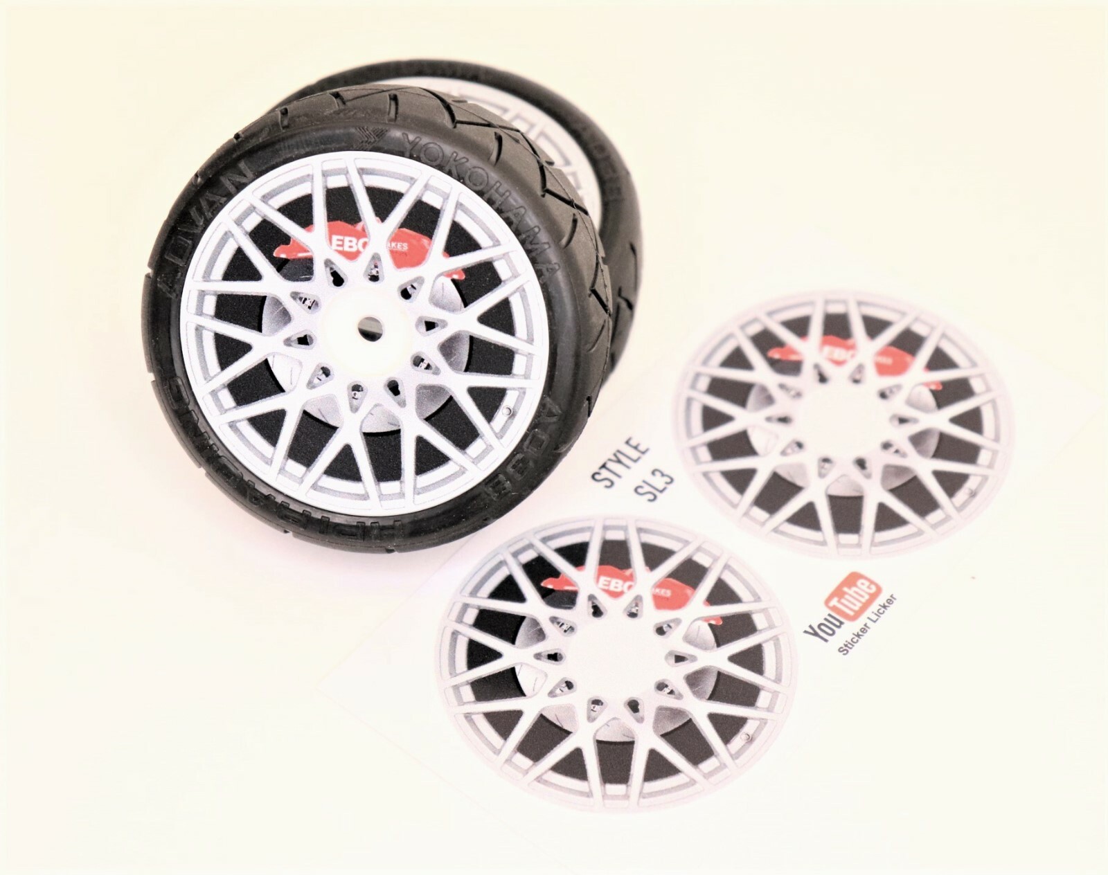 4pc Realistic Alloy Wheel Stickers 1/10 RC Touring Car Wheels Rims ...