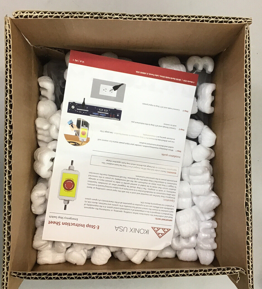 IKONIX ESTOP Emergency Stop Switch 39654, 600V, 10A, 0-40°C (m17) | eBay