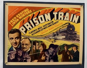 PRISON TRAIN Movie Poster (VeryGood) Half Sheet Rolled 1938 Clarence ...