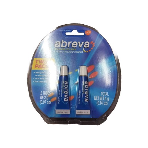 Abreva Docosanol 10% Cream Tube, 4g-Twin Pack*TWIN PACK*FREE SHIPPING ...