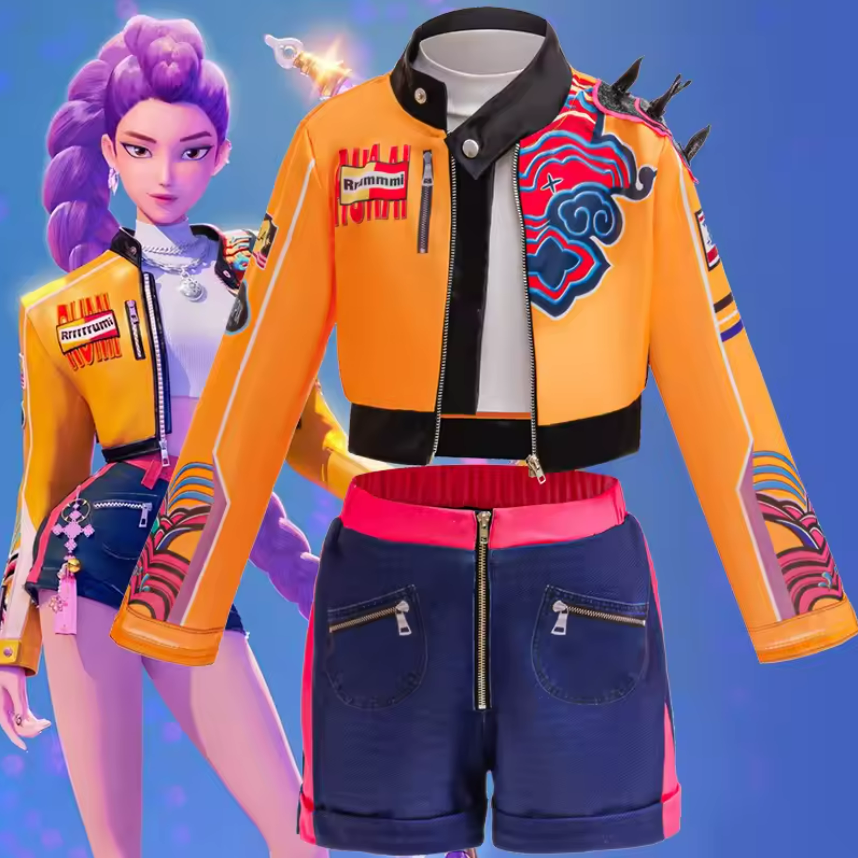 Kids Rumi Stage Cosplay Costume Girls Rumi Group Idol Jacket Shorts Vest Gift | eBay