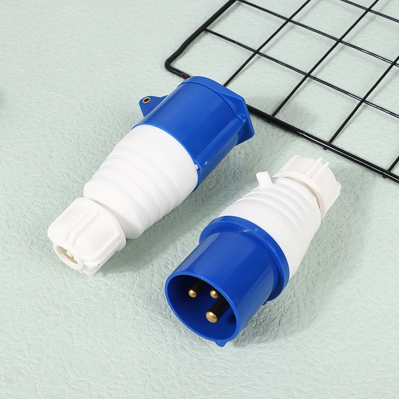 220V 16A 3 Pin Industrial Waterproof Plugs/Socket Male/Female Connector ...