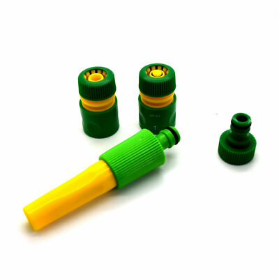 Hose Pipe Fittings Nozzle Connector Water Spray Gun Set Outdoor Garden ...
