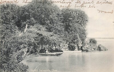 LAKESIDE OHIO~MOUSE ISLAND-ROW BOAT~1906 PHOTO POSTCARD | eBay