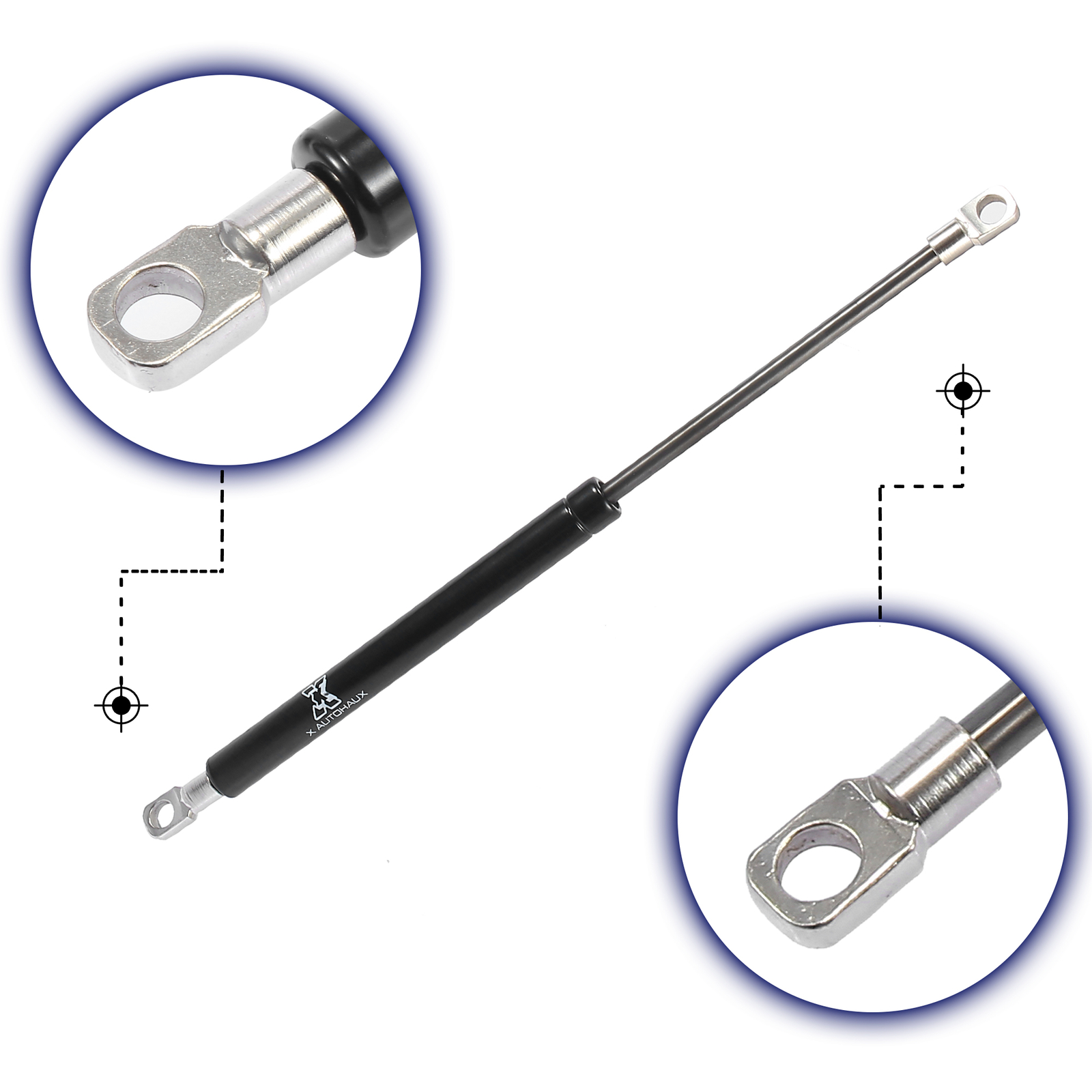 2pcs 15inch Universal Gas Struts Spring 100Lbs/445N Black Lift Supports ...