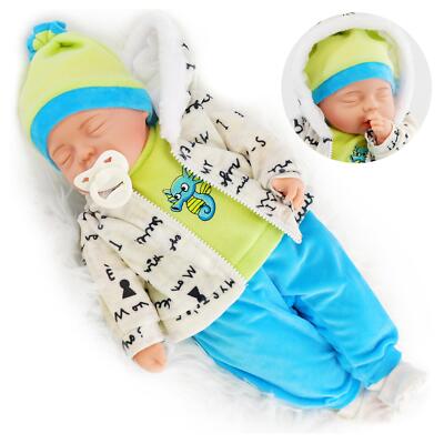 Lifelike Soft Sleeping Baby Doll Boy Toy BiBi Doll Blue Design & Sounds ...