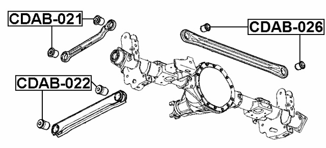Arm Bushing For Lower Lateral Control Rod FEBEST CDAB-022 OEM 22868629 ...