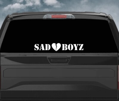 Sad Boyz Car Window Windshield Truck JDM Decal Sticker Vinyl Quote Men ...