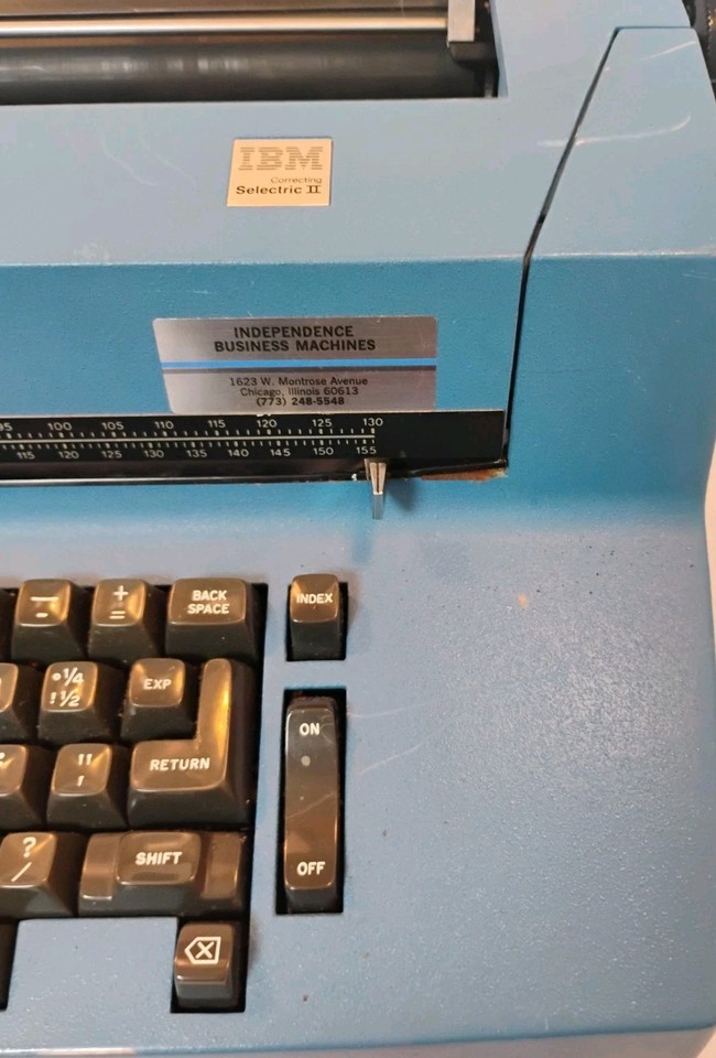 IBM Selectric II Blue Electric Typewriter Vintage for parts only | eBay
