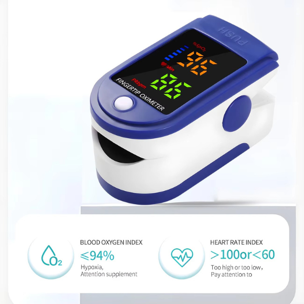 Fingertip Pulse Oximeter LED Display Blood Oxygen Saturation SpO2 ...