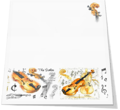 Little Snoring Gifts: Slant Pad - Violin Notepad Stationery ...