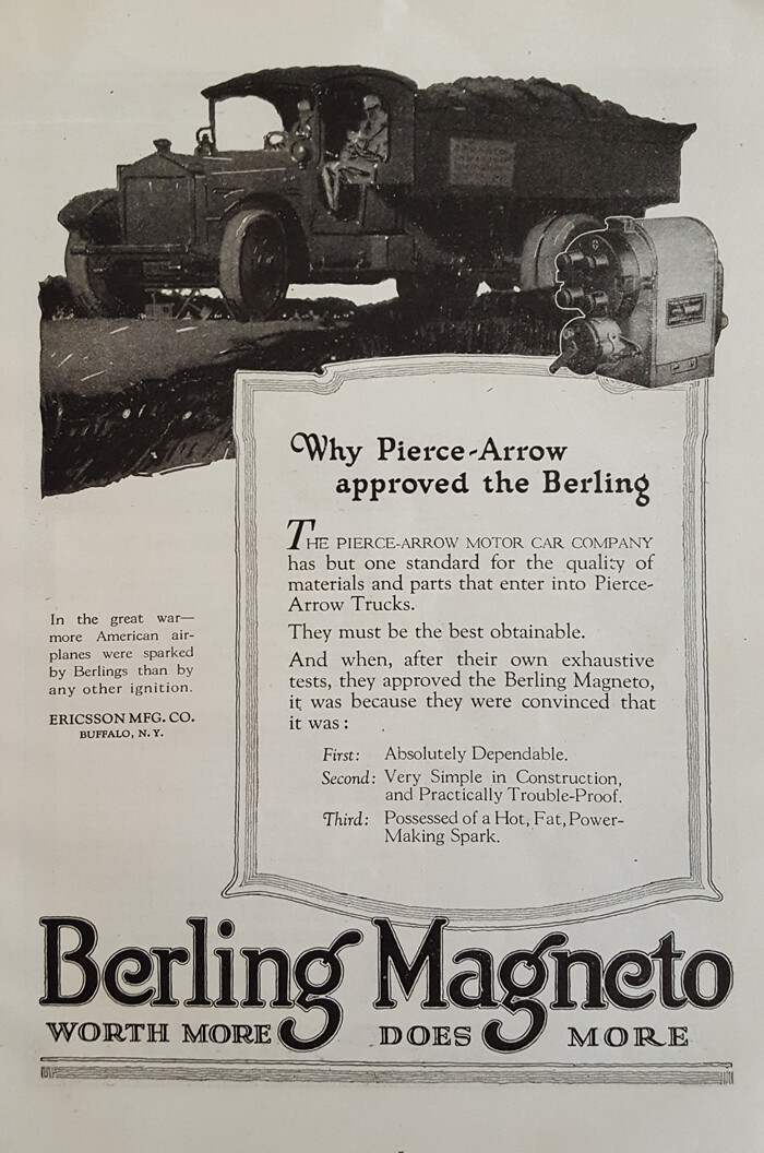 1919 ORIGINAL VINTAGE Ericsson Berling Magneto Car Truck Ignition Print ...