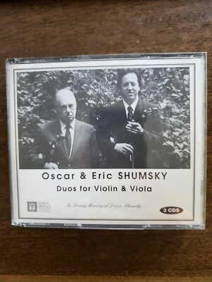 OSCAR & ERIC SHUMSKY - Duos For Violin & Viola - 3 CD -**Mint Condition ...