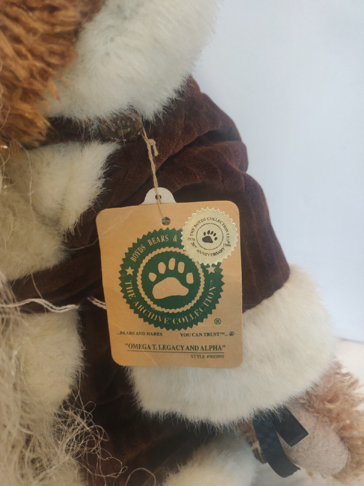 Boyds Bears Omega T. Legacy 2000 Millennium Bear 17" Millenial Display ...
