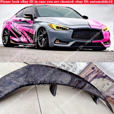 For Infiniti Q50 Q60 G25 G35 G37 Forged Carbon Fiber Rear Trunk Lip ...