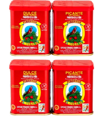 SMOKED PAPRIKA - 2 x SWEET Smoked & 2 x HOT Spanish Pimenton (4x 125g ...