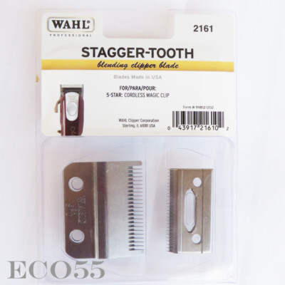 Wahl Stagger-Tooth 2-Hole Clipper Blade for 5 Star Cordless Magic Clip ...