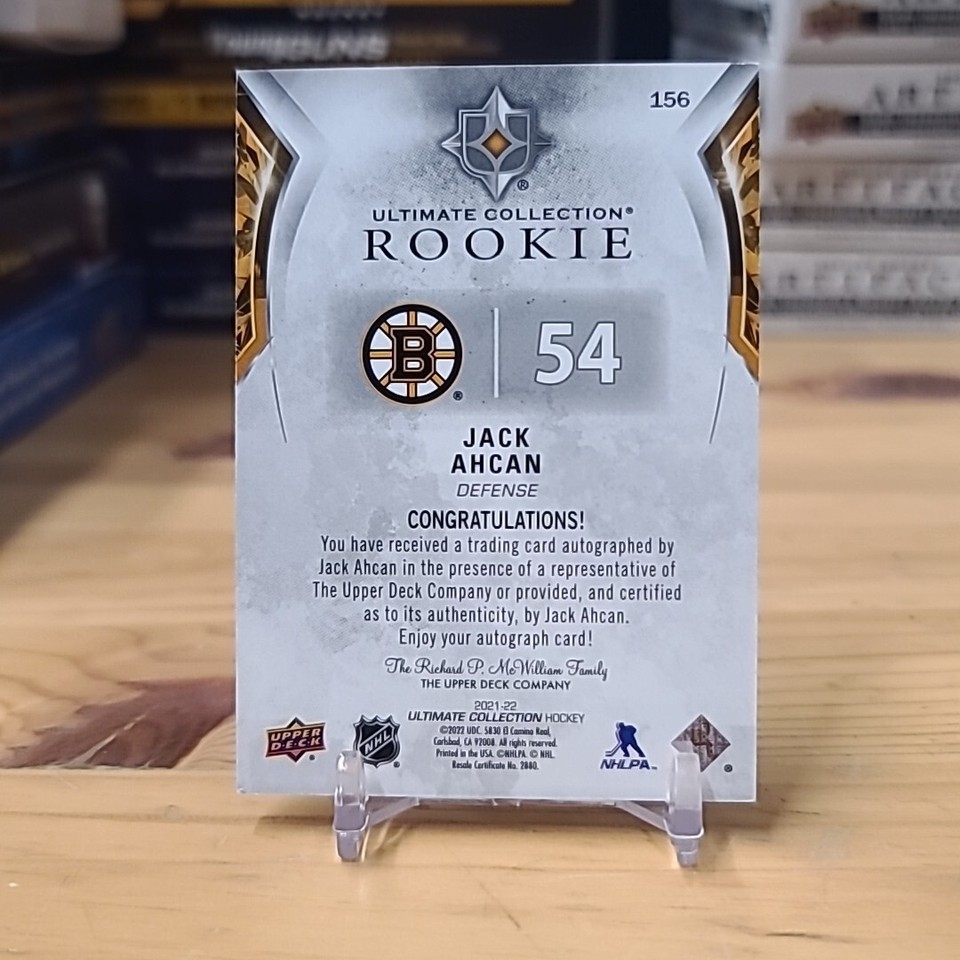 Jack Achan 2021-22 Ultimate Collection Ultimate Rookie Auto /299 (WJ ...