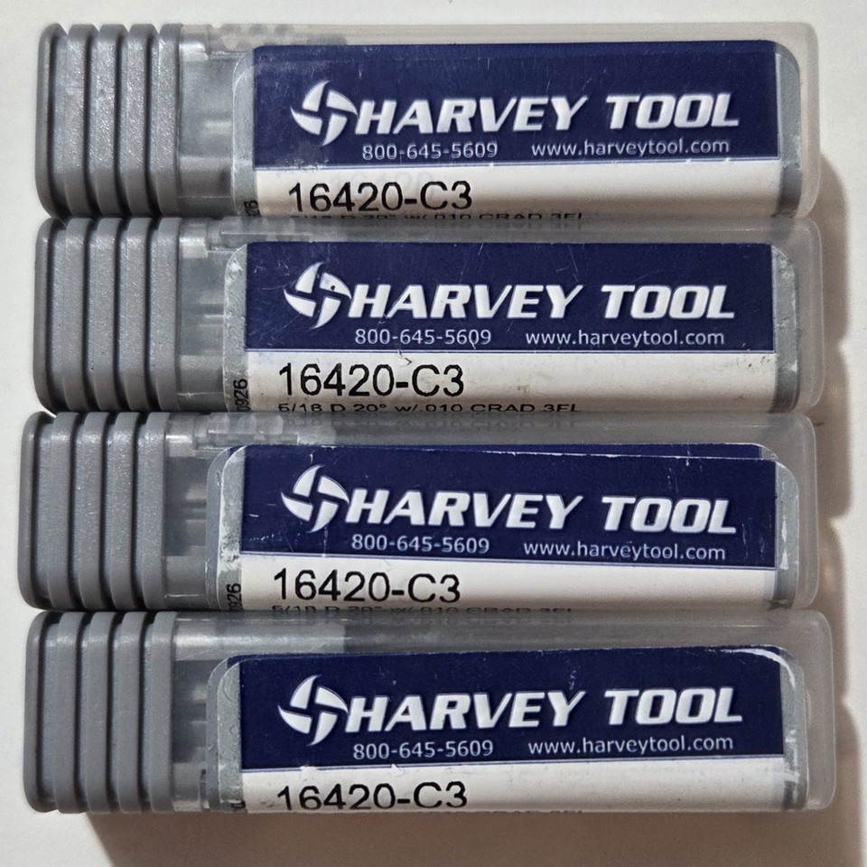 Harvey Tools Carbide Dovetail Cutter, #16420-C3, 5/16" X 20 Deg W/.010 ...