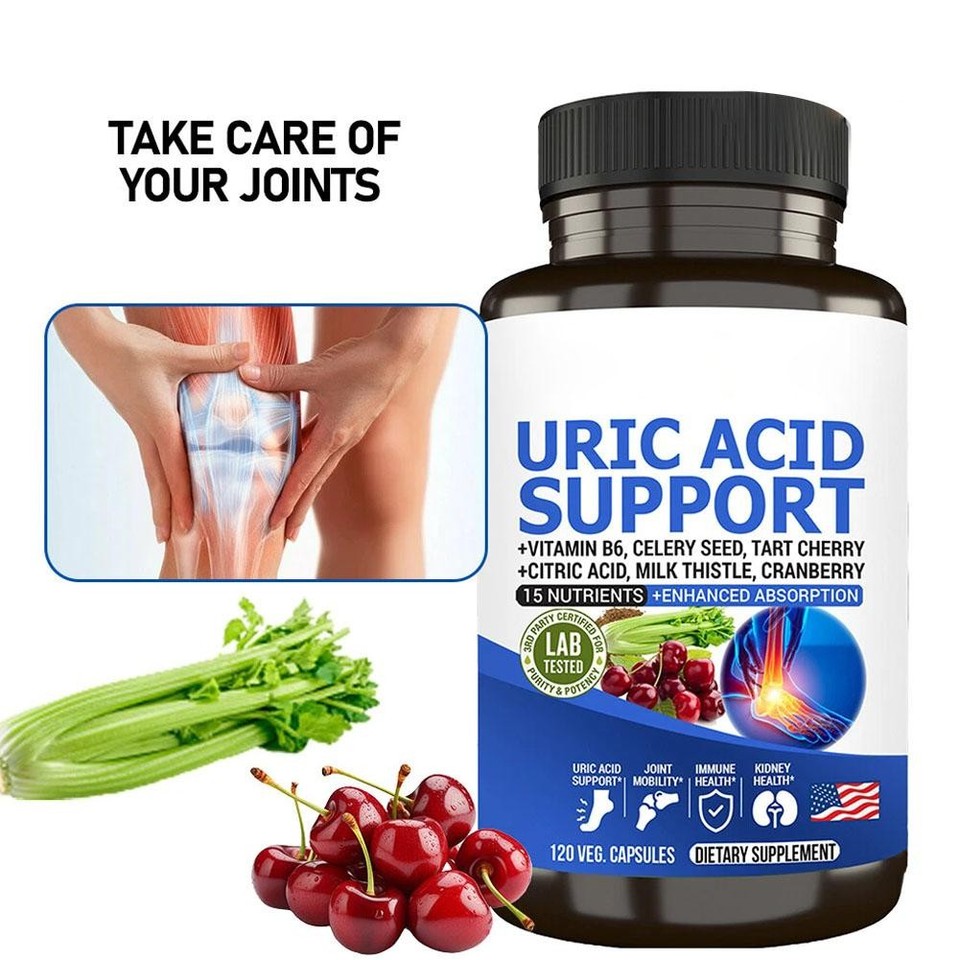 Uric Acid Support Tablets Joint & Kidney Supplement Tart For Gout ...