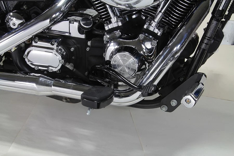 Black Further Forward Mid Control Kit fits Harley Davidson V-Twin 22 ...