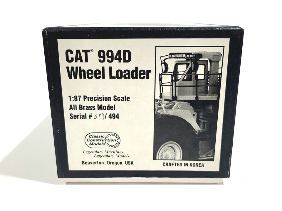 Caterpillar Cat 994D Wheel Loader - Yellow - CCM Brass 1:87 Scale Model ...