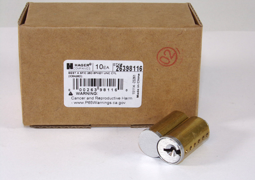 Hager Best A SFIC 26D 6-Pin Key UNC CYL Lock Core (IC6A26D) - Qty 10 | eBay