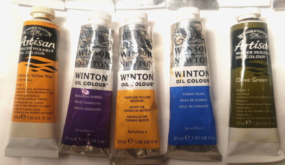 Windsor & Newton Oil Colour And Water Mixable 15 Tube Lot 94376711417| eBay