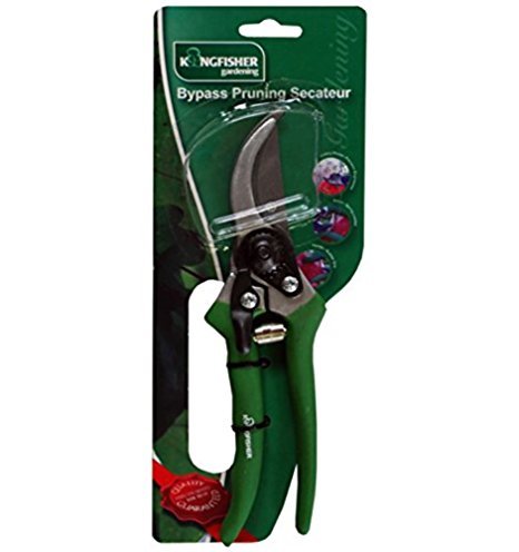 Kingfisher Bypass Spring Loaded Pruning Secateur Garden Cutting Plant ...