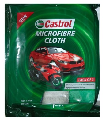 CASTROL Microfiber Cleaning Cloth No-Scratch Rag Polishing Car Wash ...
