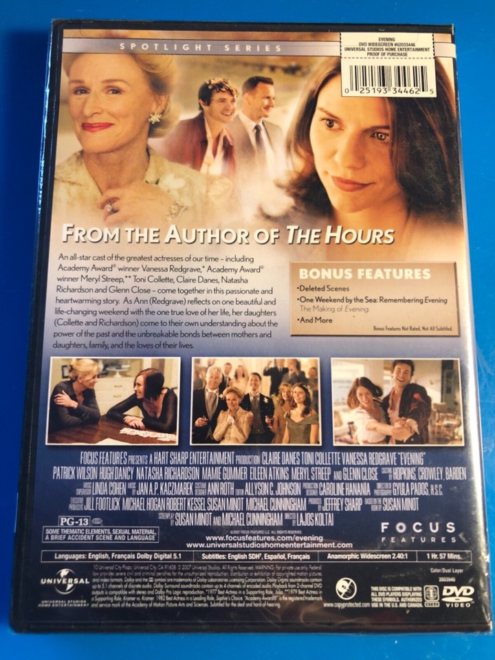 Evening (DVD) w/Meryl Streep……Widescreen………...…..BRAND NEW & SEALED! 25193344625| eBay