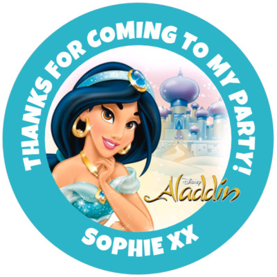 24 Personalised PRINCESS JASMINE stickers 40mm | eBay UK