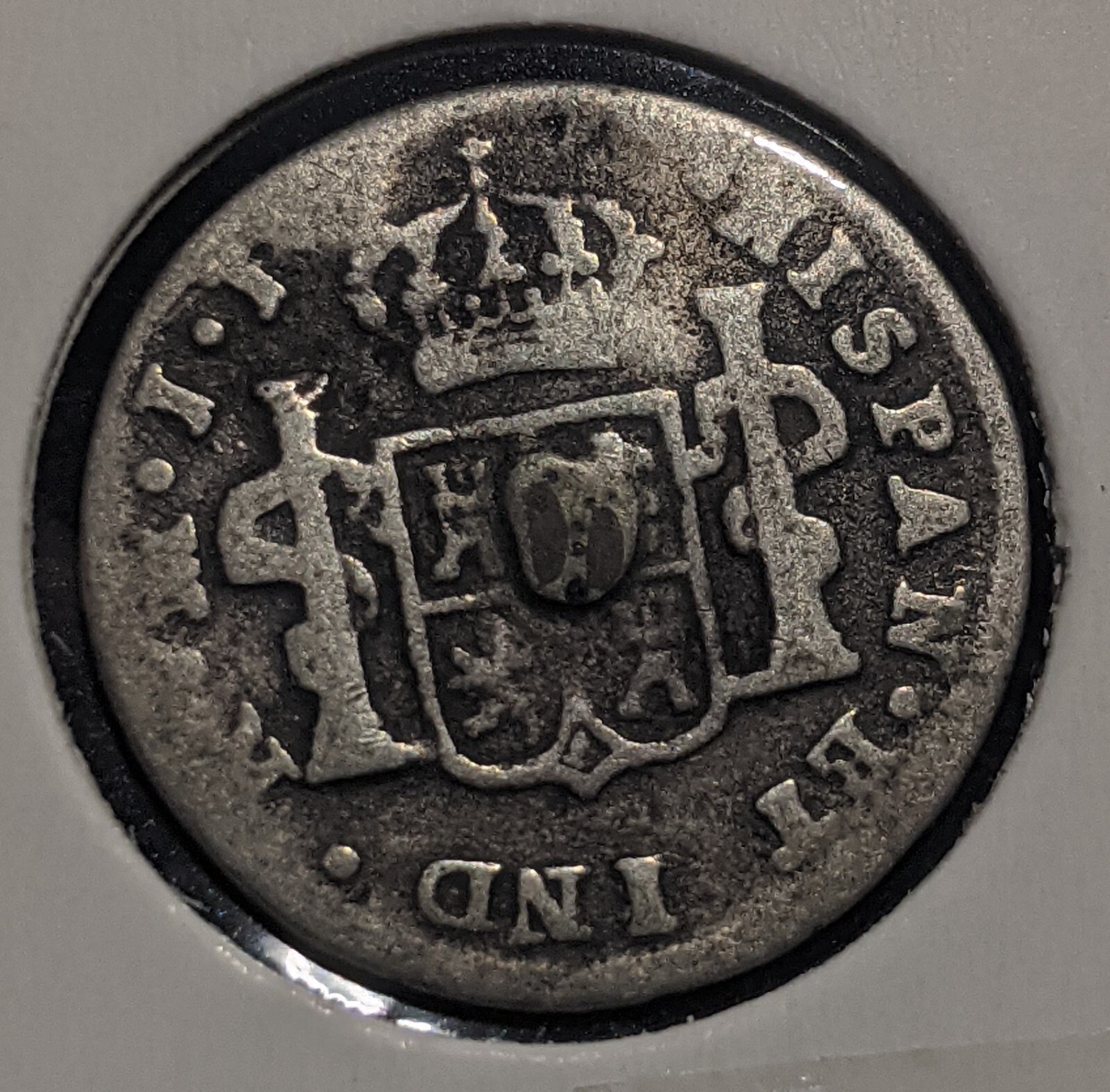 Chile 1814 FJ Real KM# 65 Dameged ex pin #022 #19A | eBay