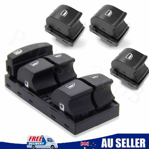 3+1 Electric Power Window Master Switch For 2005-12 Audi A3 A6 S6 Q7 ...