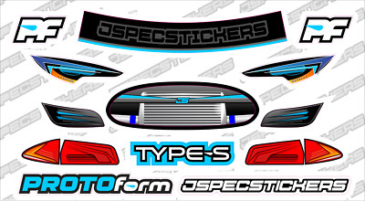 1/10 EP CUSTOM RC PF BODY HEADLIGHT GRILL STICKER DECAL SET PROTOFORM ...