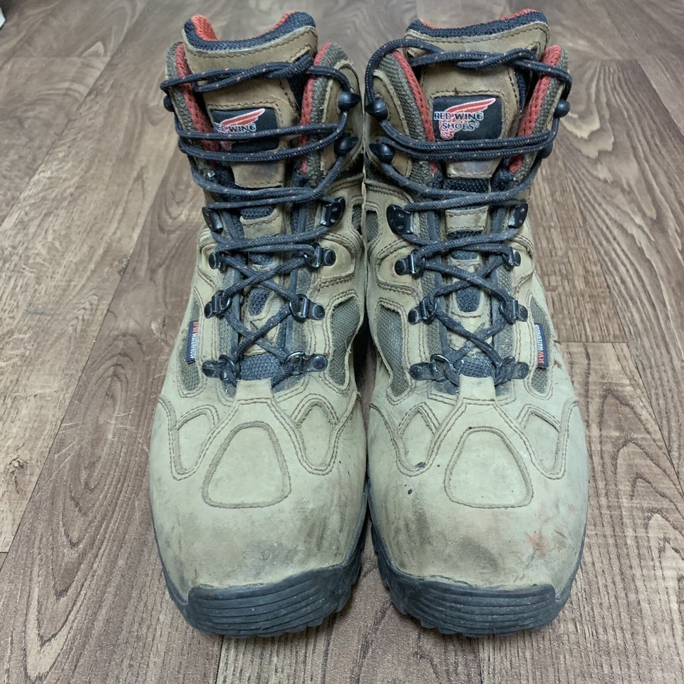 Red Wing Shoes 8675 TruHiker Waterproof Hiking Boots Brown Leather Mens ...