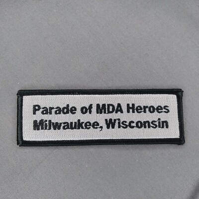 Parade of MDA Heroes Milwaukee Muscular Dystrophy 4.5" x 1.5" Tab Iron ...