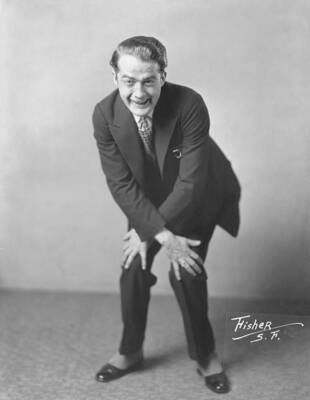 Portrait Of Actor Verne Buck With His Hands On His Knees At The Gala ...